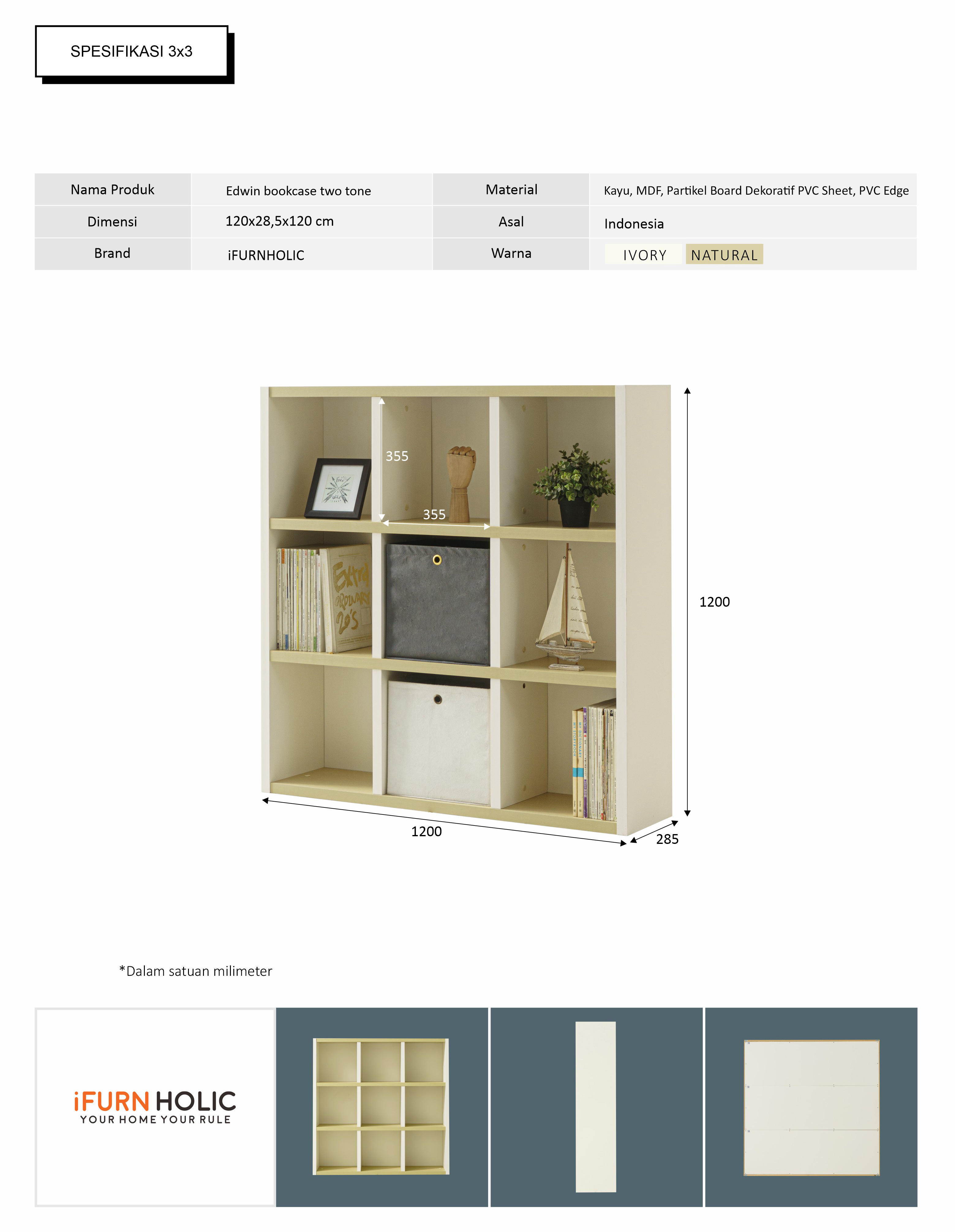 Edwin Display Rack Two Tone (Ivory-Natural)