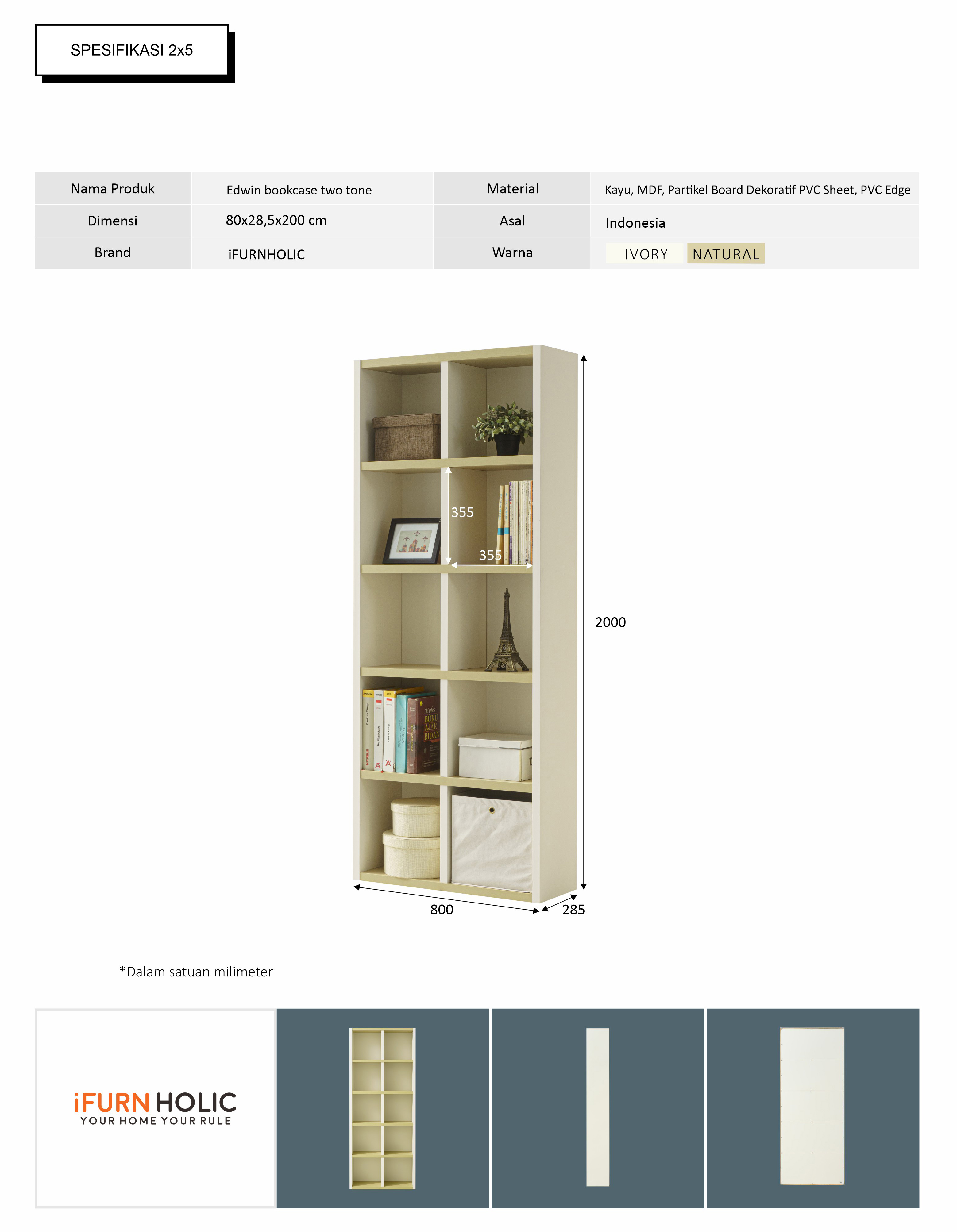 Edwin Display Rack Two Tone (Ivory-Natural)