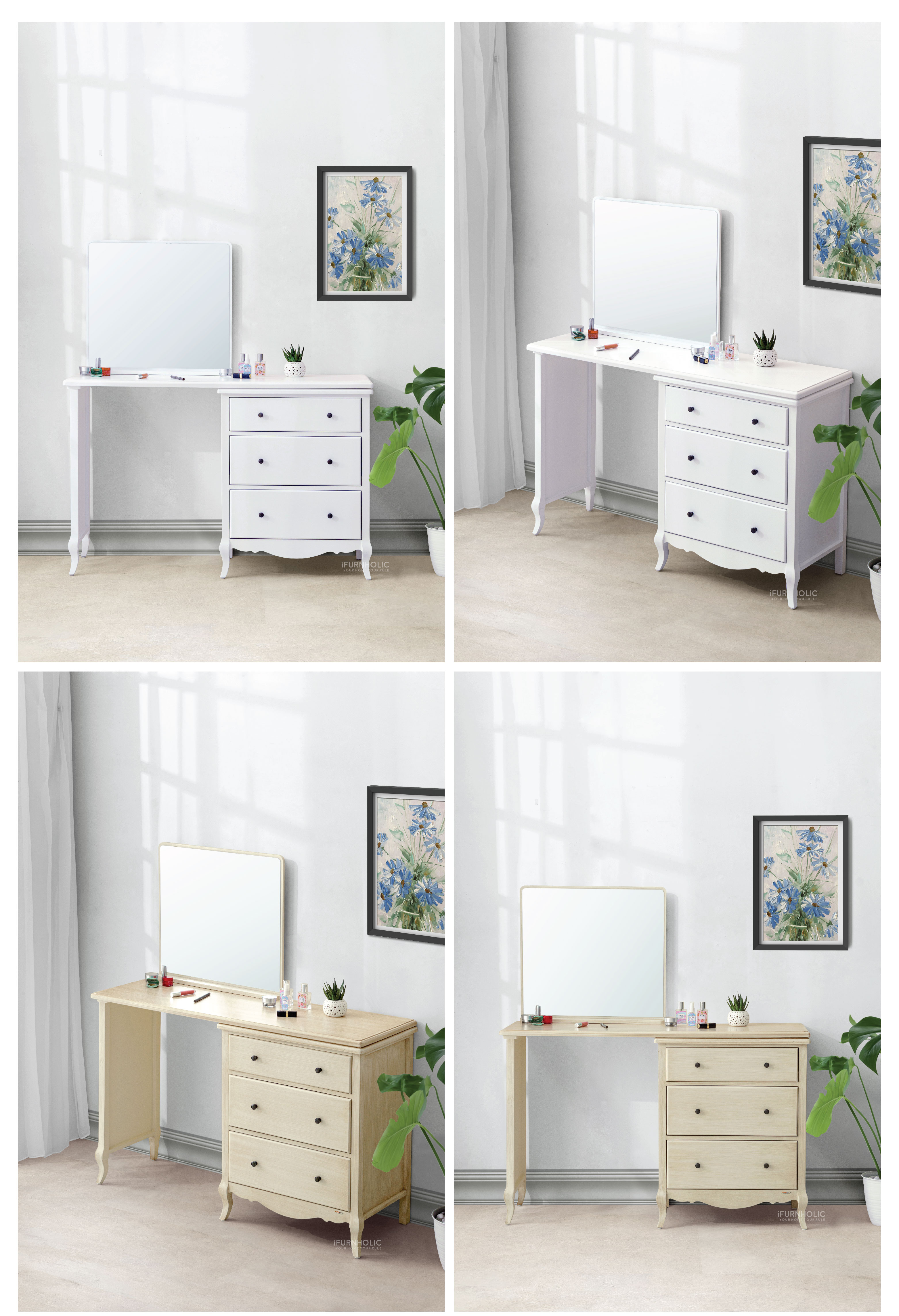 Charlotte Mirror Table (White)