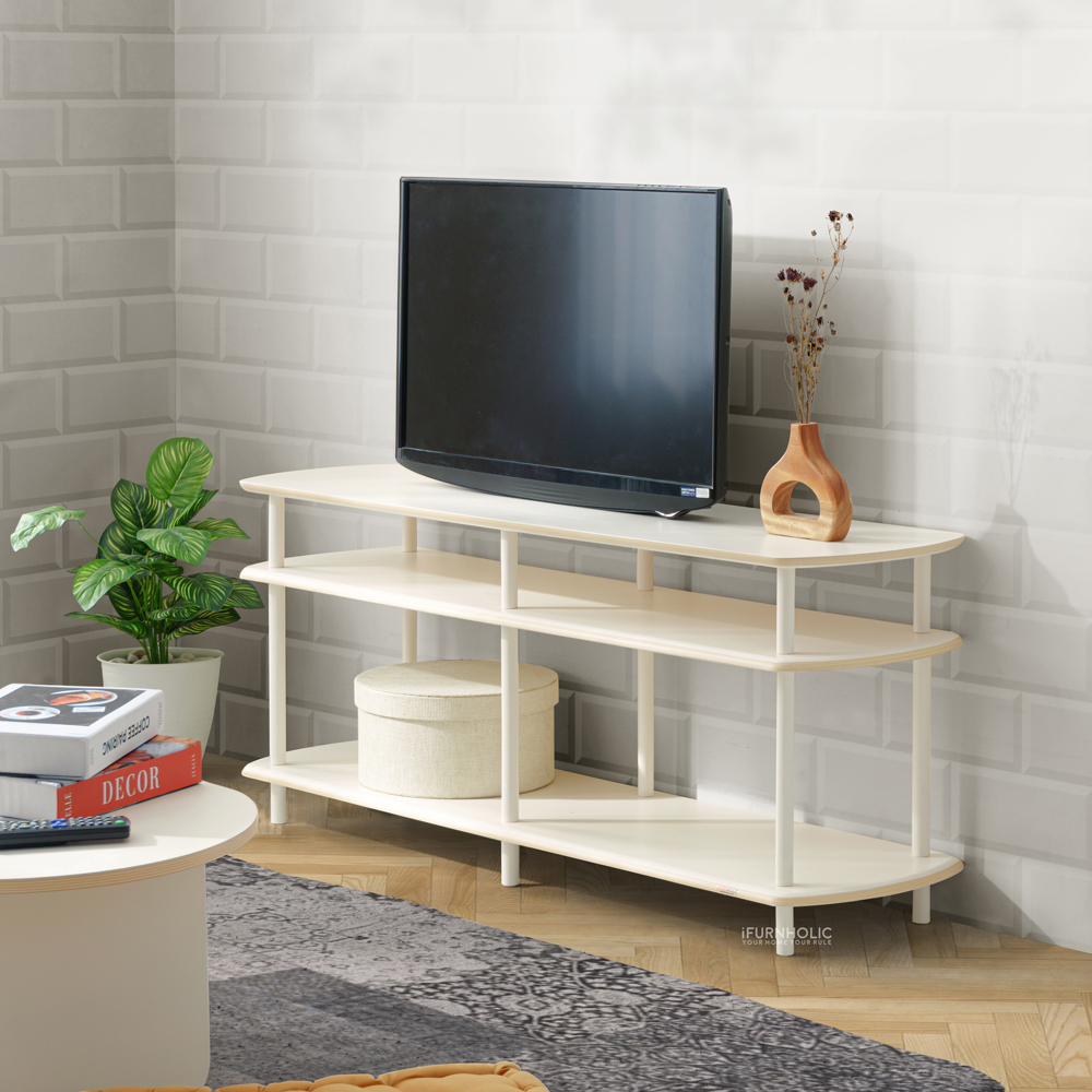 Trisha TV Rack 120 (Ivory-Natural)