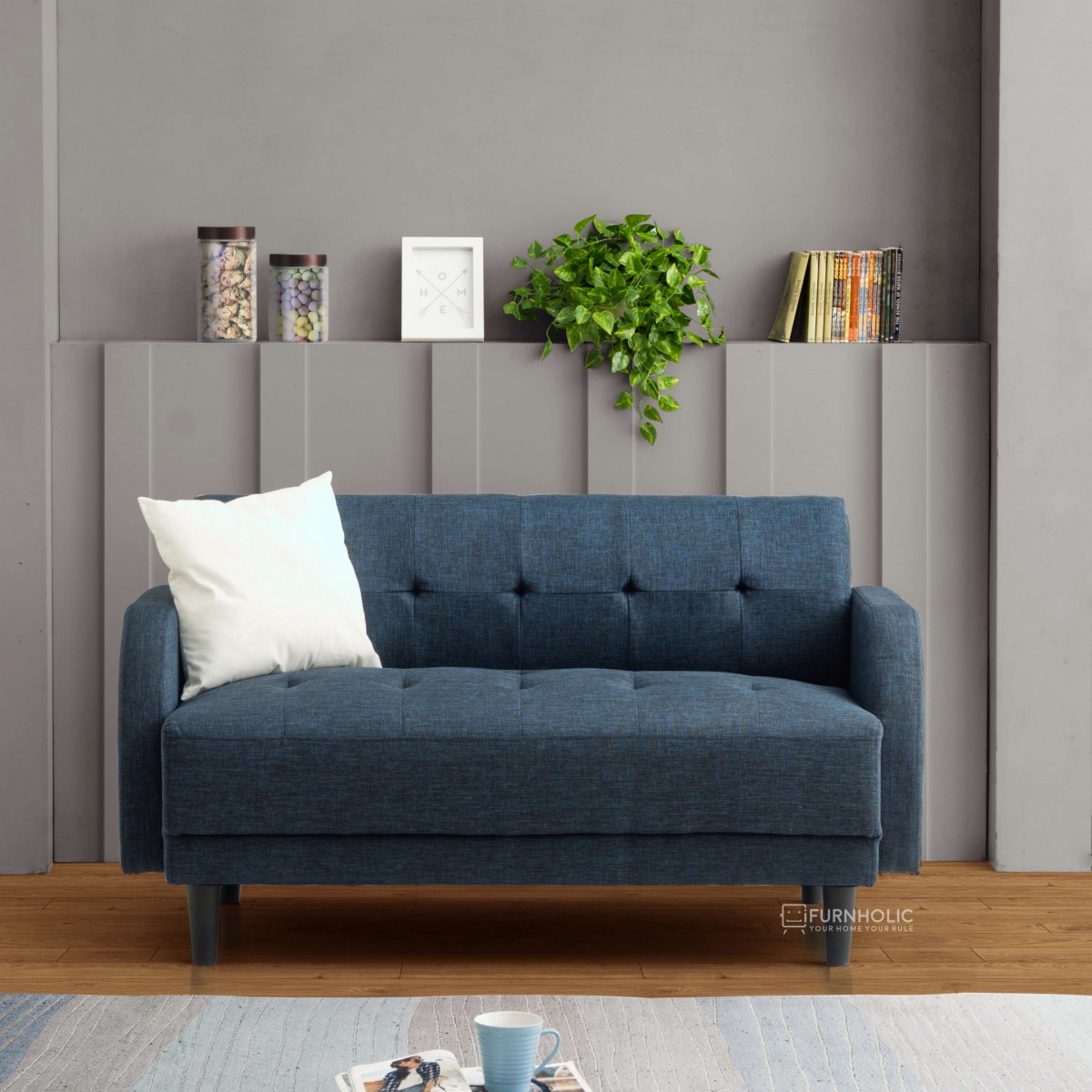 Andre Sofa 2 Dudukan (Biru)